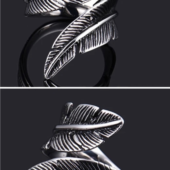Grathia Cero | Jewelry | Antique Silver Feather Ring For Women | Poshmark